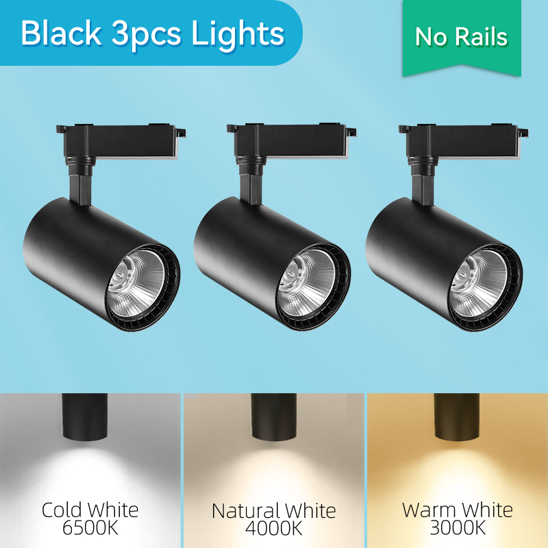 CHENBEN Led Track Light 12W 20W 30W 40W COB Track Lamp Rail Aluminum ...