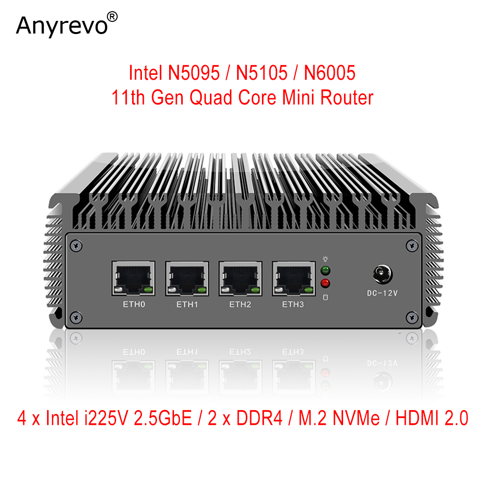 Mini Router Intel Celeron N5105 2.5G Router 4x Intel i225-V B3 2500M ...