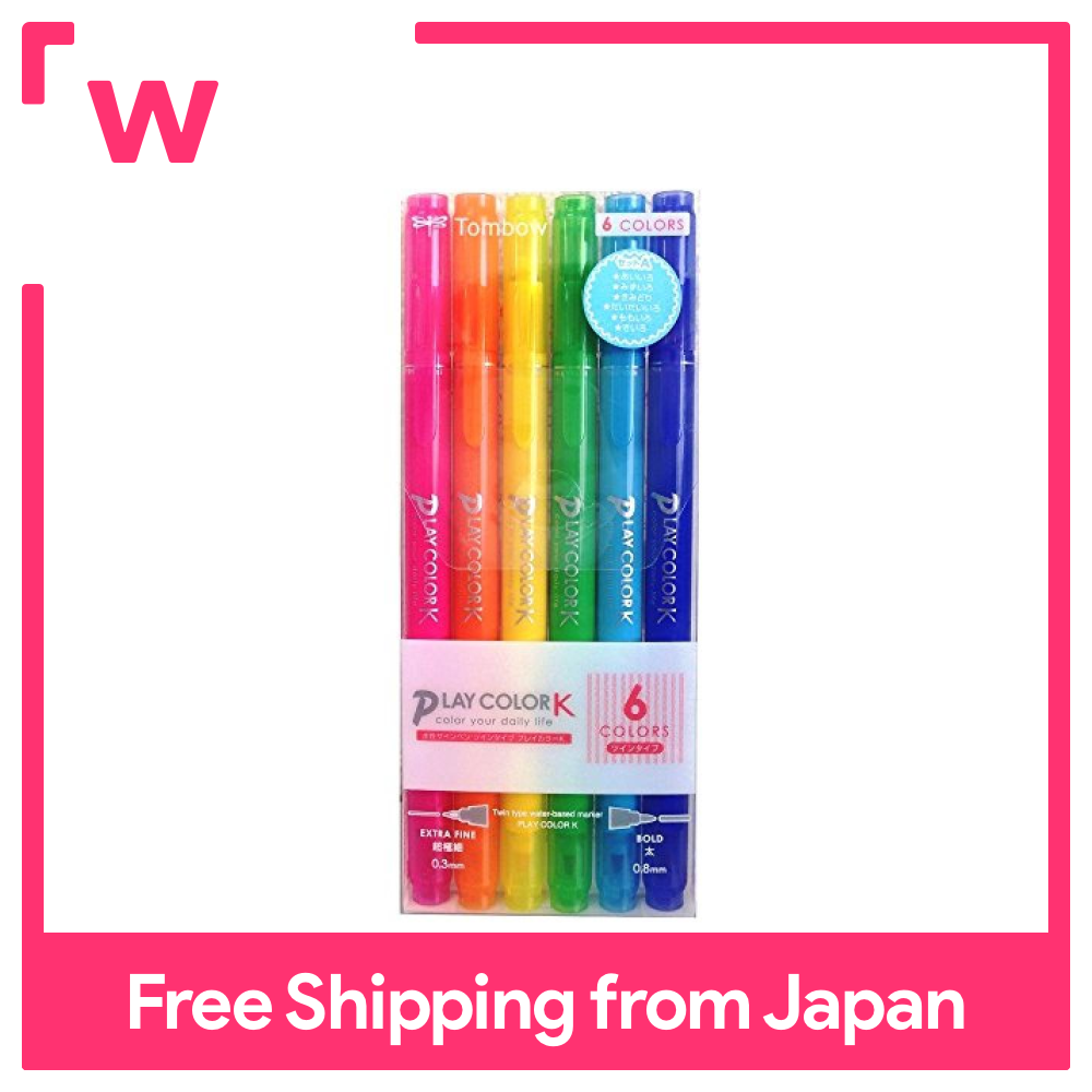 Tombo Pencil Water-based Sign Pen Play Color K 6 Colors A GCF-611A ...