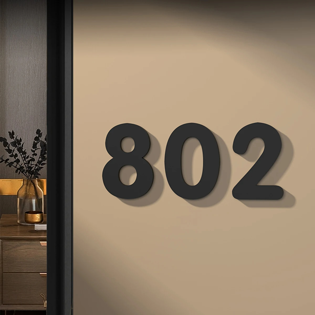 26 3d English Letter Digits House Number Floating Exterior Sign Plate ...