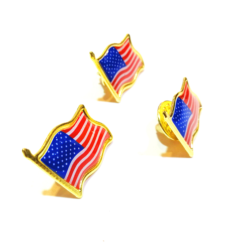 American Flag Lapel Waving Pin Proudly USA Tie Tack Badge Bag Brooch ...