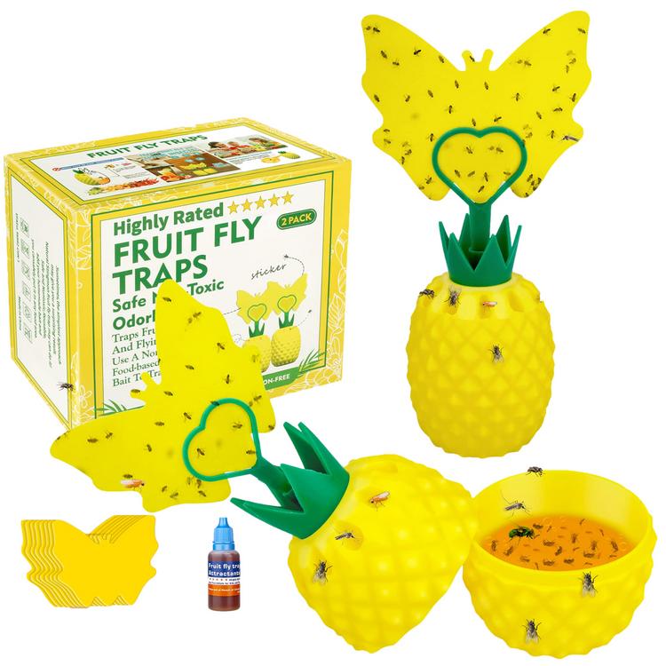 Fly Traps For Indoors Fly Catcher Reusable Pineapple Butterfly Shape ...