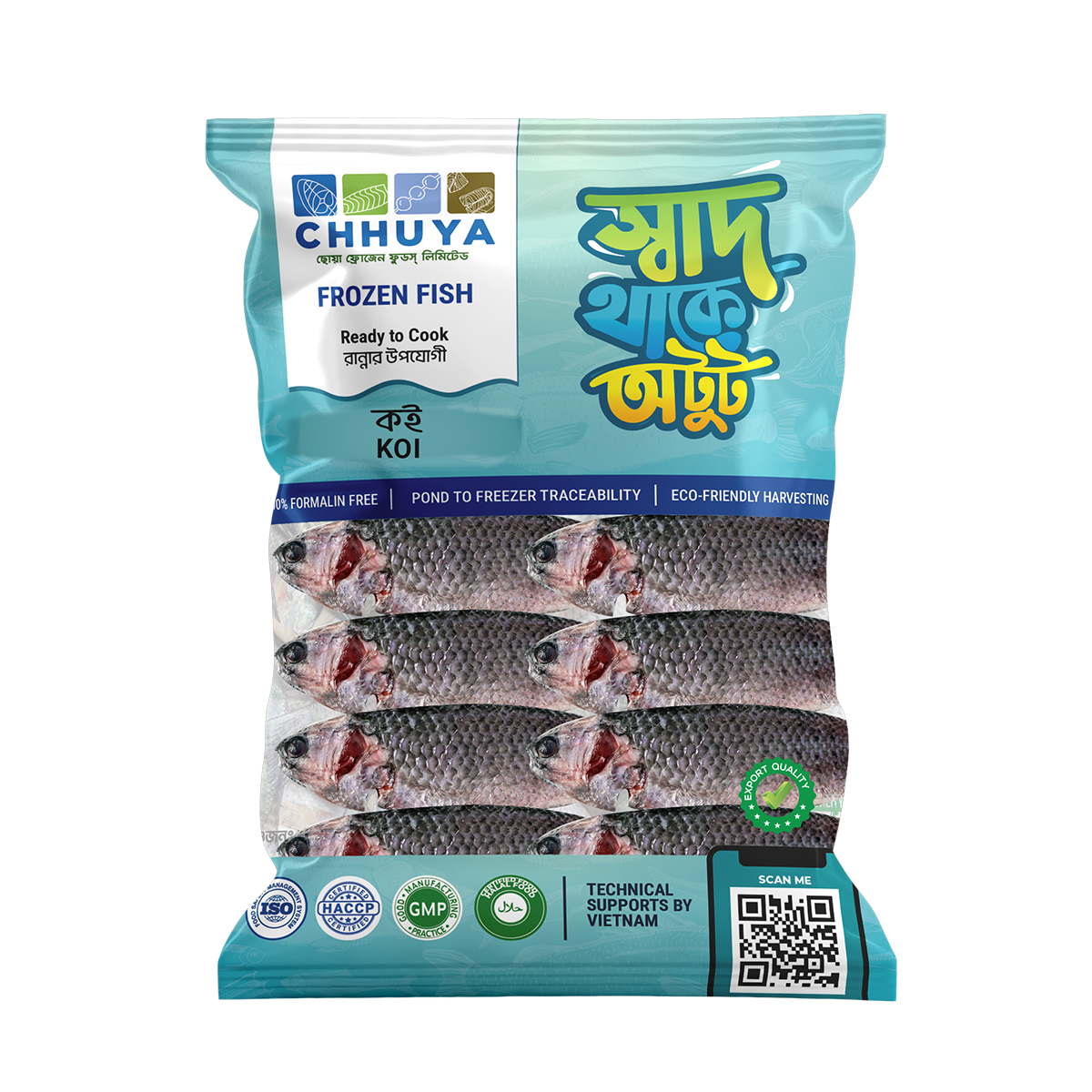 Chhuya KOI Fish Premium (6-9pcs/kg), Net Weight 1.6 kg, Live Weight 2kg ...