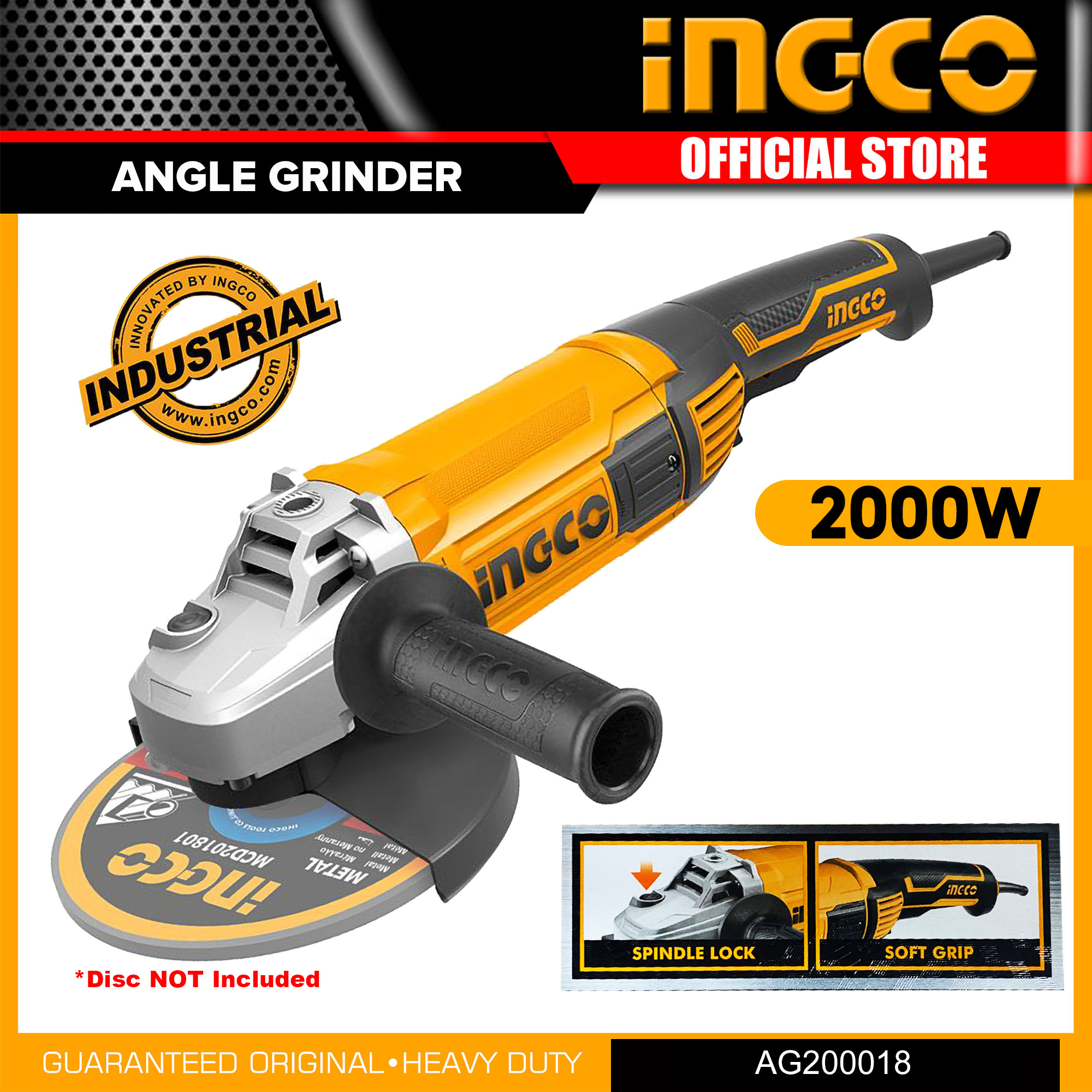 INGCO Angle Grinder 2000W AG200018 | Daraz.com.np