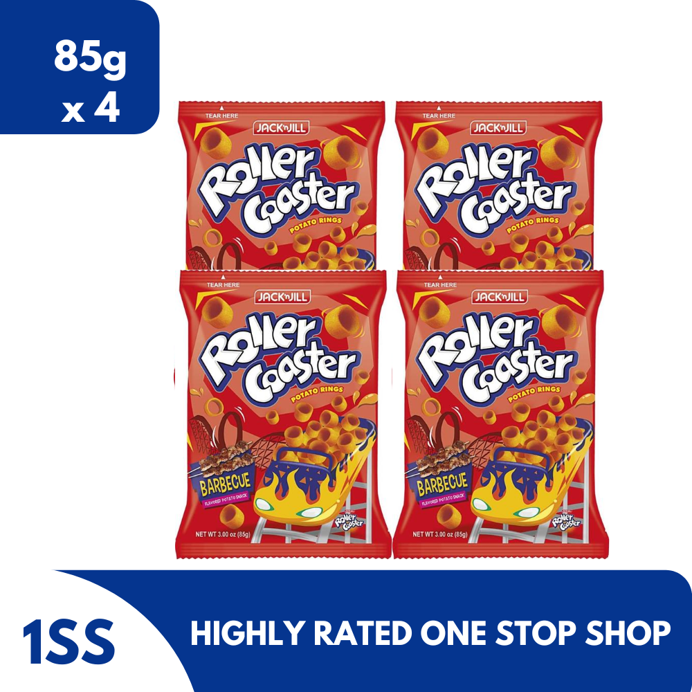 Jack 'N Jill, Roller Coaster Potato Rings Barbecue Flavor, 85g set of 4 ...
