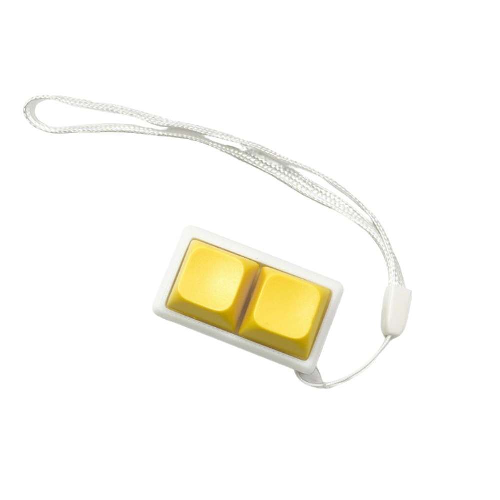 Creative 2 Keys Keyboard Keychain DIY Stress Relief Button Keycap Pass ...