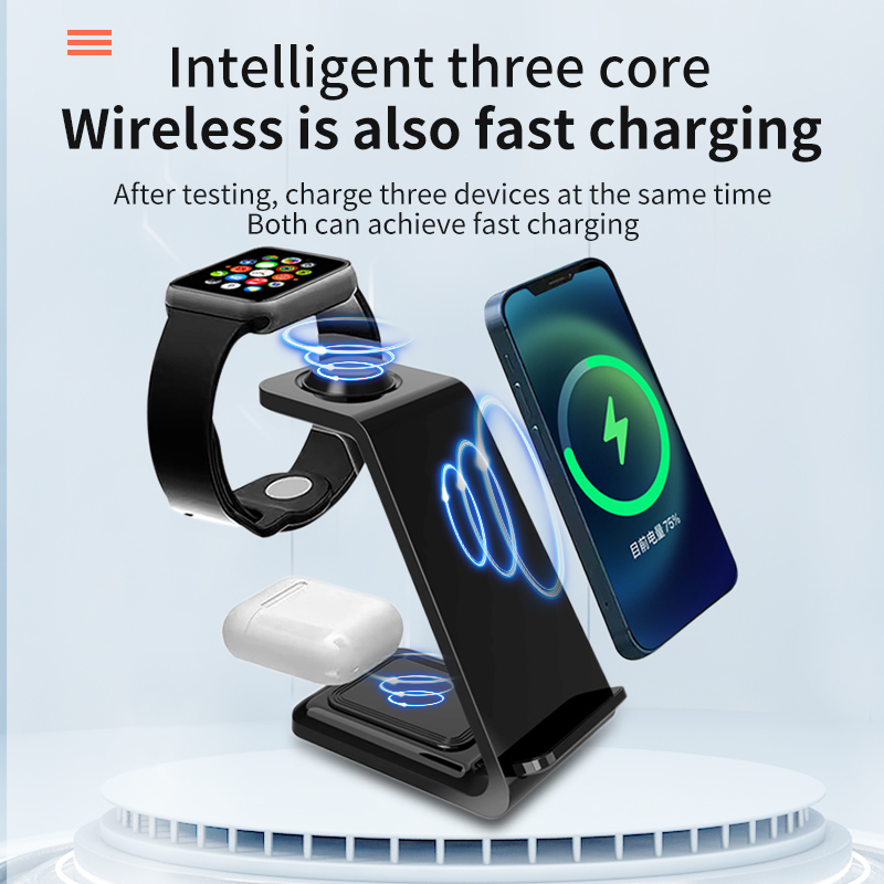 llesd 100W 3 in 1 Wireless Charger Stand Fast Charging Dock Station for ...
