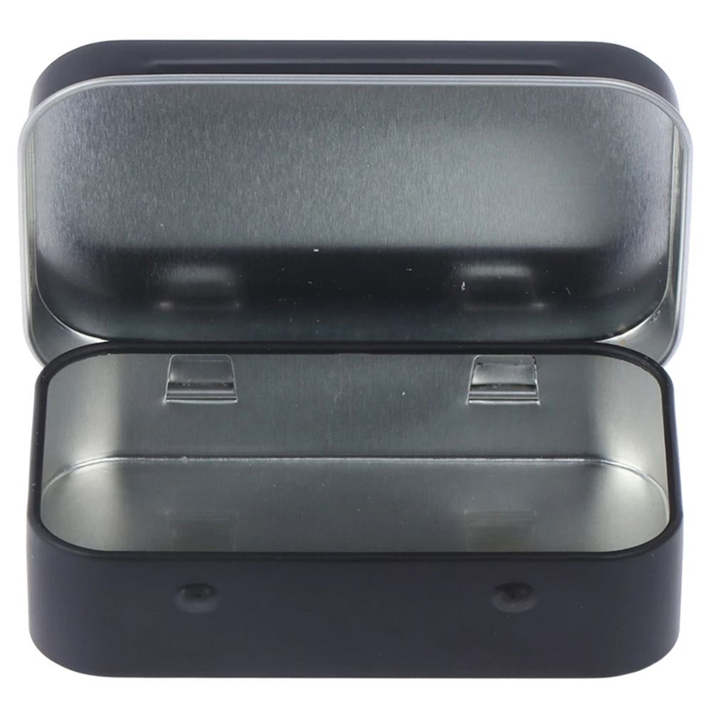 U Disk Tin Coin Organizer Black Survival Kit Metal Empty Box Card Case ...