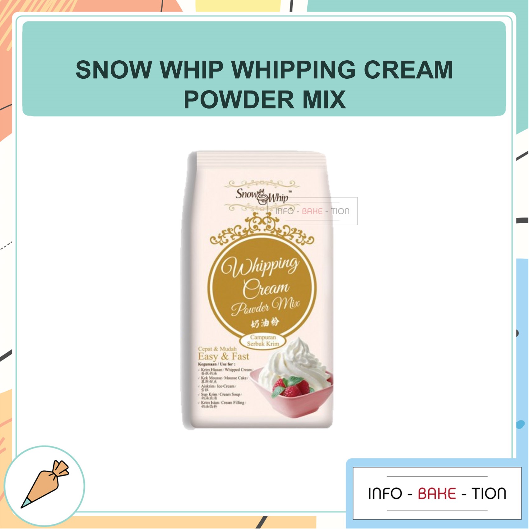 Snow Whip Whipping Cream Powder Mix 500G | Lazada