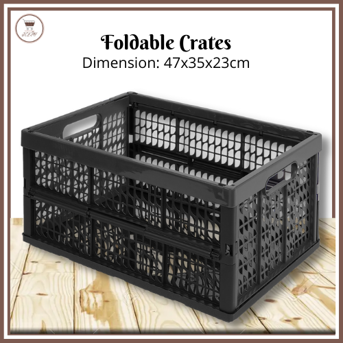 789 FOLDABLE BASKET PLASTIC STORAGE CRATE/ PLASTIC CRATES/ FOLDABLE ...