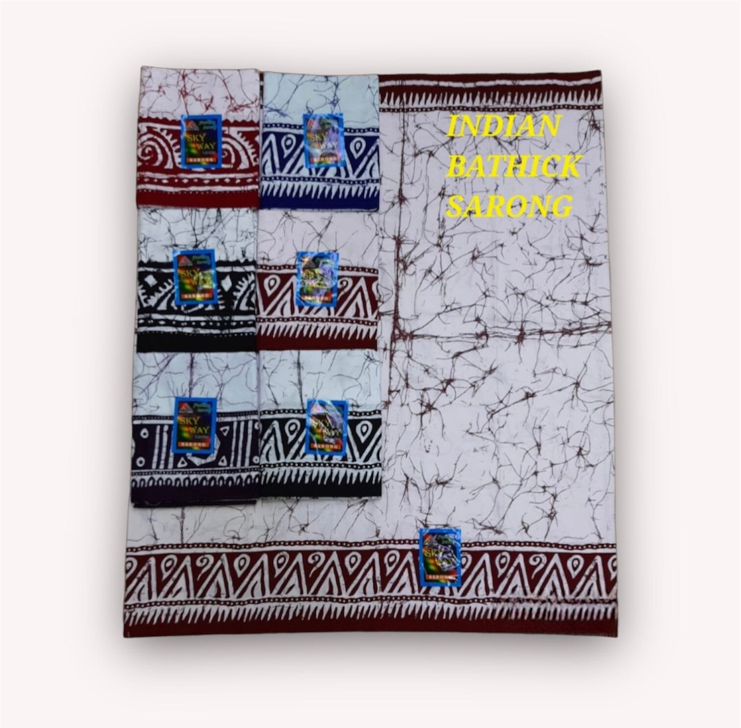 Hand Craft Batik Sarong Blue Indian Sarong 2M ( Random Design ) | Daraz.lk
