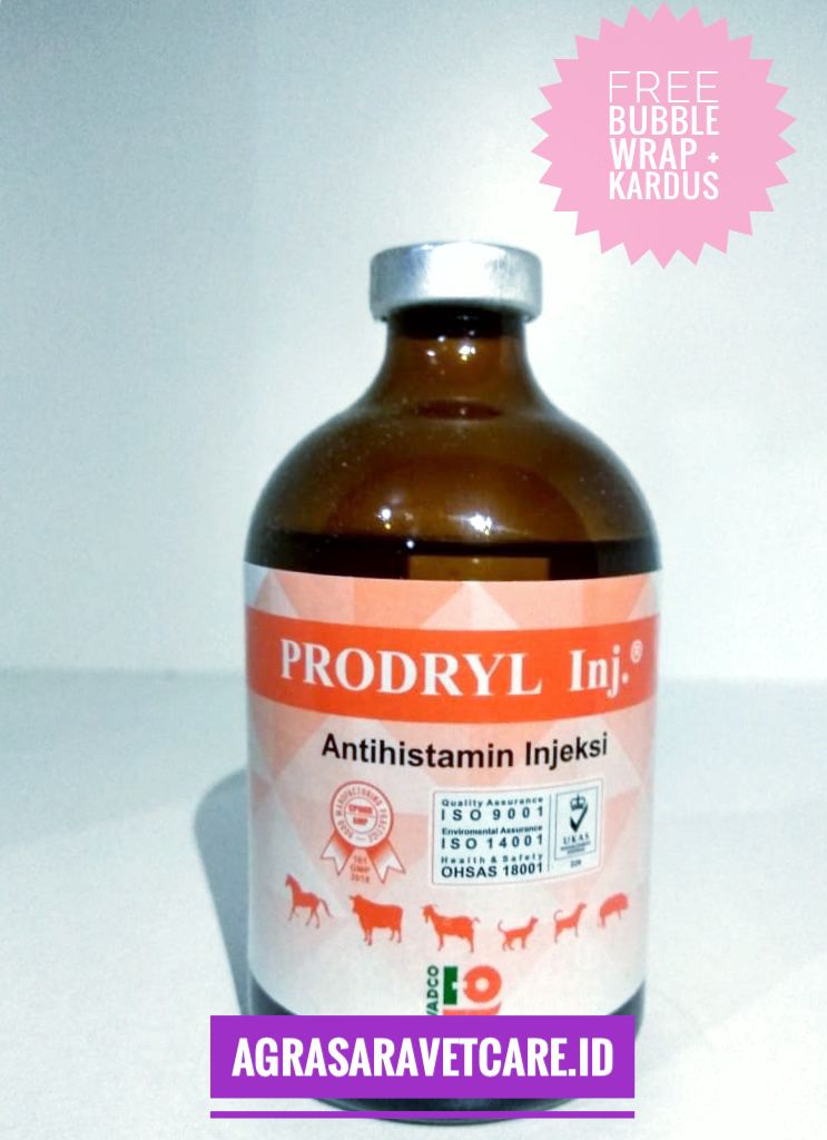 PRODRYL INJ 100ml - Antihistamin Anti Alergi hewan TERNAK SAPI KAMBING ...