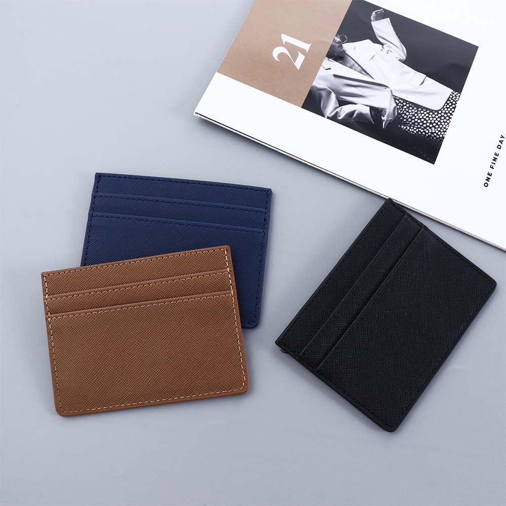 Portable PU Double Sided Bank Card Credit ID Card Coin Pouch Business ...