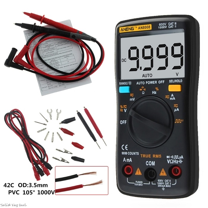 【Discount offer】AN8008 9999 count True-RMS Digital Multimeter Square ...
