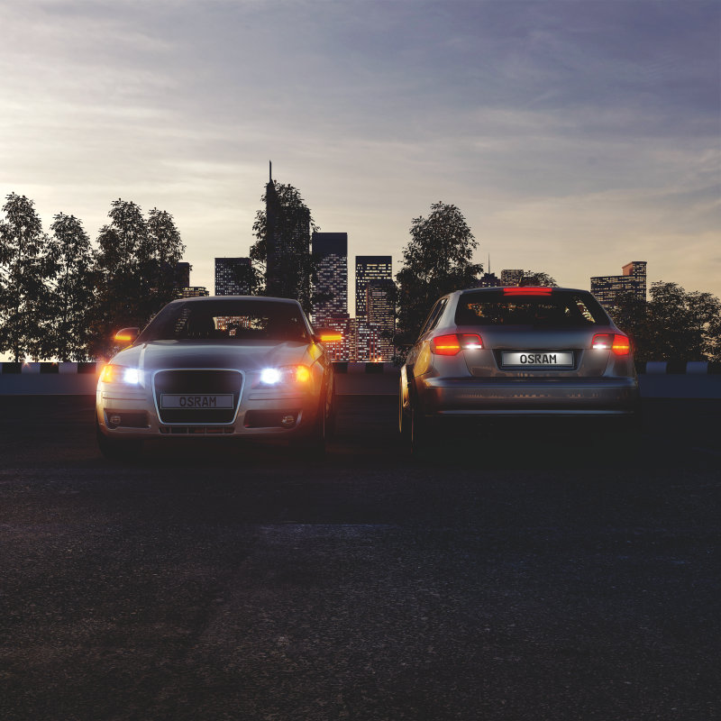 OSRAM ไฟสัญญาณ LED P21W BA15s,ไฟตัดหมอกรถยนต์7456 S25 LED สำหรับขับรถ SL 1156 382หลอดไฟหยุดไฟสี ...