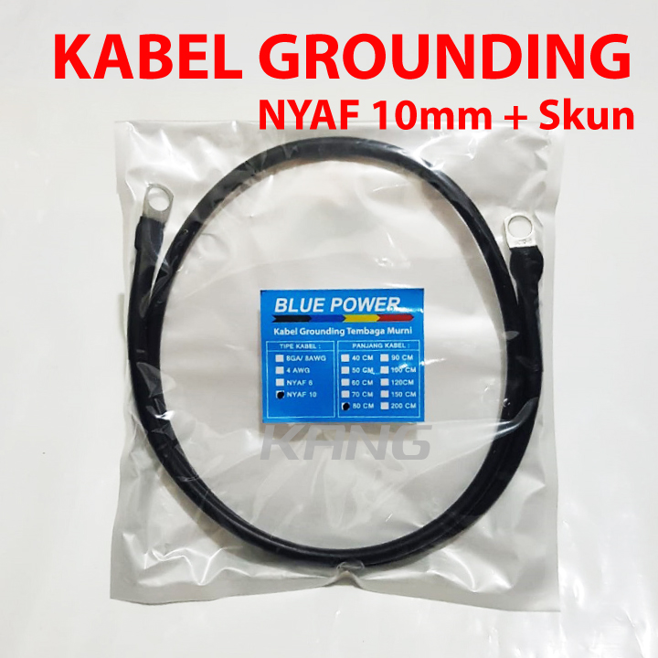 Kabel NYAF 10mm Plus Skun Kabel Grounding Ground BLUE POWER | Lazada ...