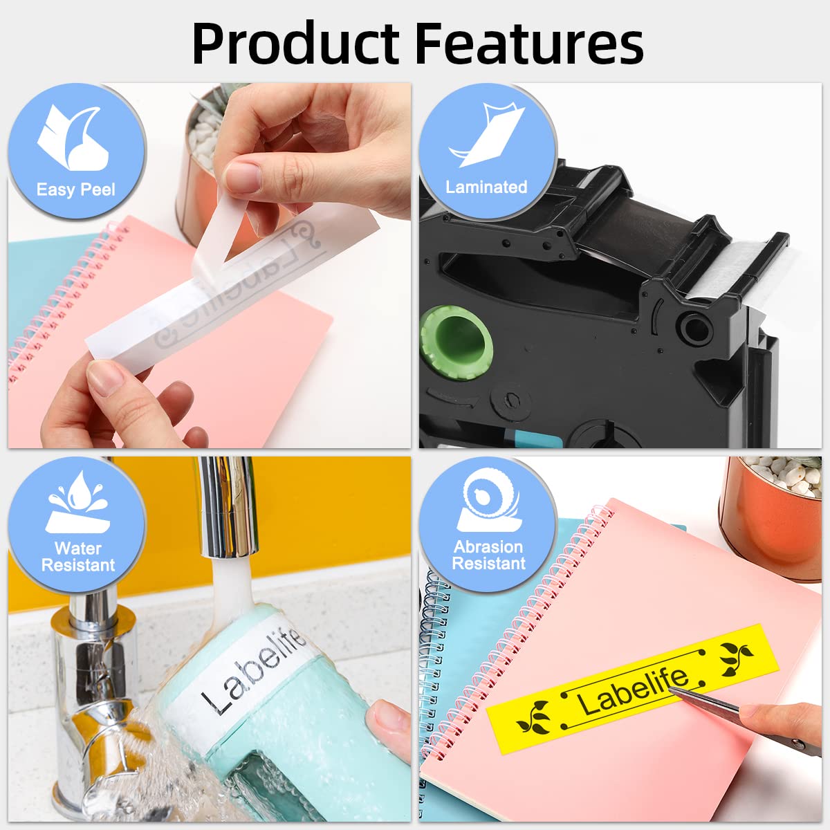 【Toy life hall】Stickey Label Tape Laminated Labels Compatible for ...