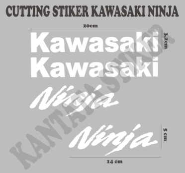 Cutting Stiker Tulisan Kawasaki Ninja 1Set | Lazada Indonesia
