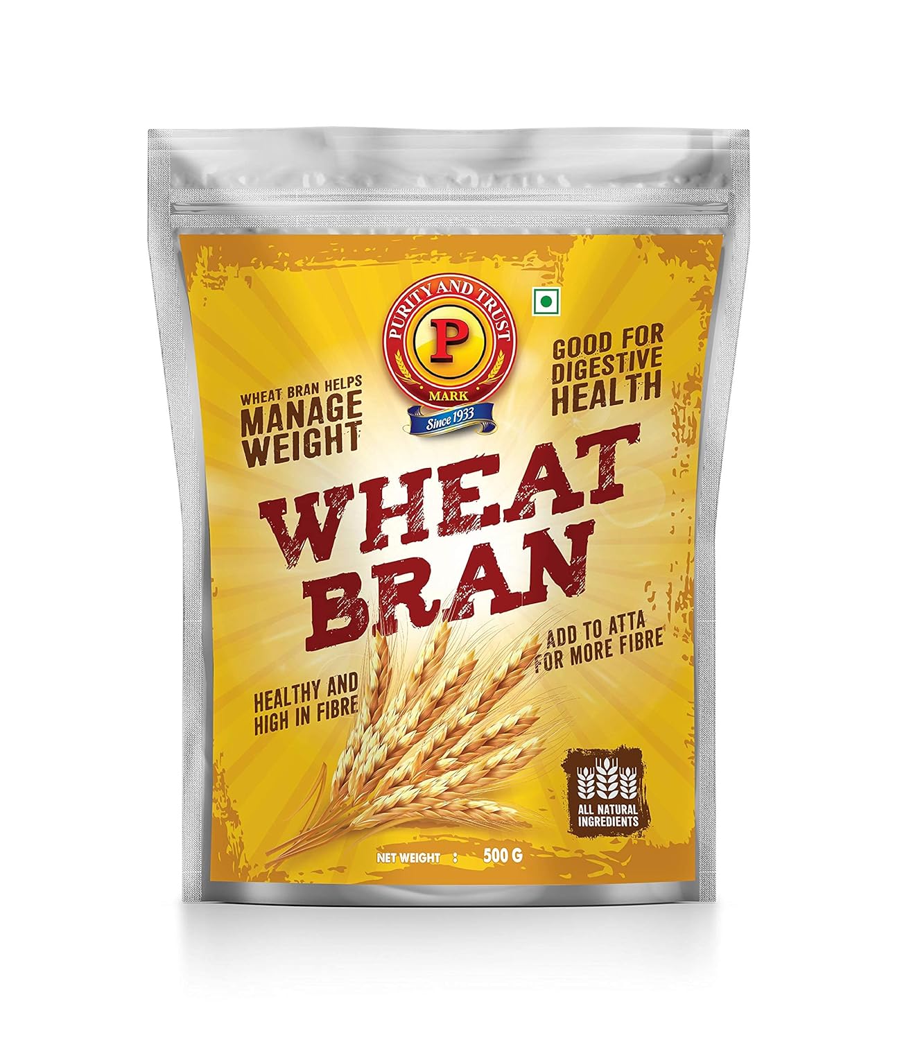 P Mark Wheat Bran 500gm | High in Fibre & Protein | Helps Reduce ...