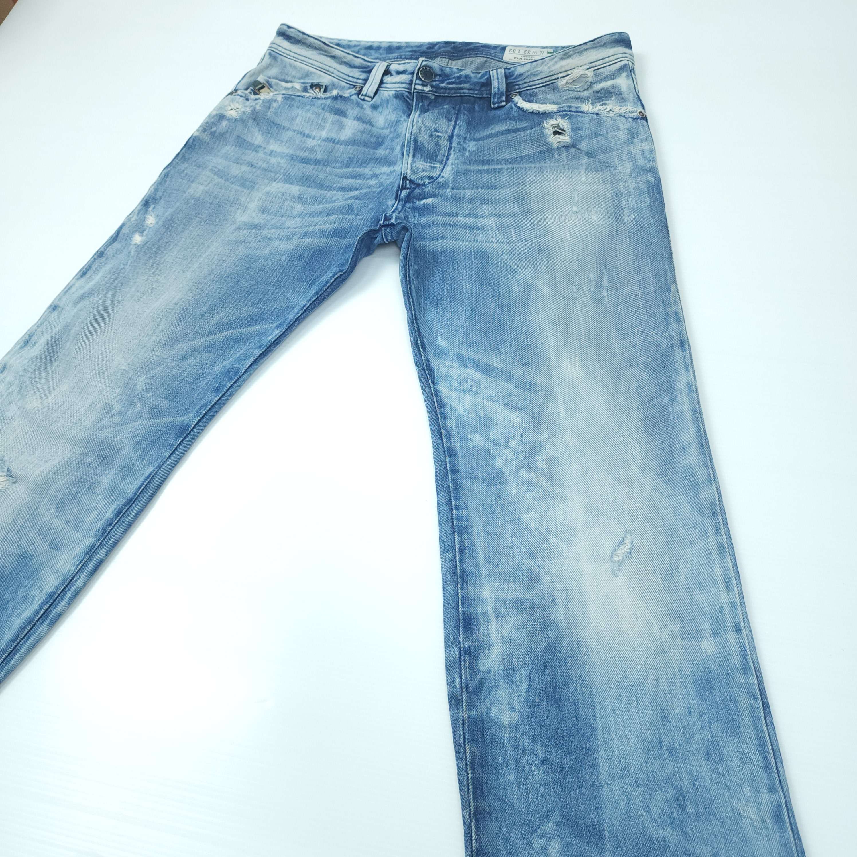 ยีนส์ Diesel เอว 33 แต่งขาด ฟอกเทคนิค Stone Washed ผ้าหนานุ่ม ขาเดฟ ...