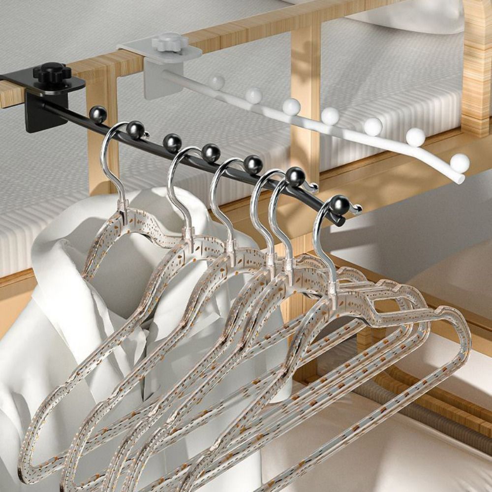 Simple Wall Mount Clothes Hanger Adjustable Space Saving Clothes Drying ...