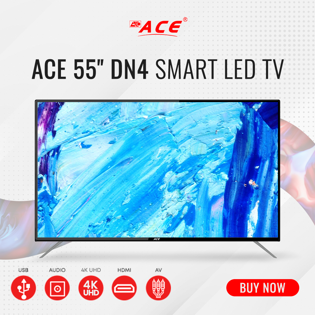 ACE 55" UHD 4K Smart Google TV DN4 (Android 12, Netflix, Youtube ...
