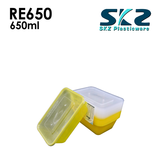 SKZ RECTANGULAR COLORED CONTAINER (650ml) ENVIRONMENTAL FRIENDLY FOOD ...