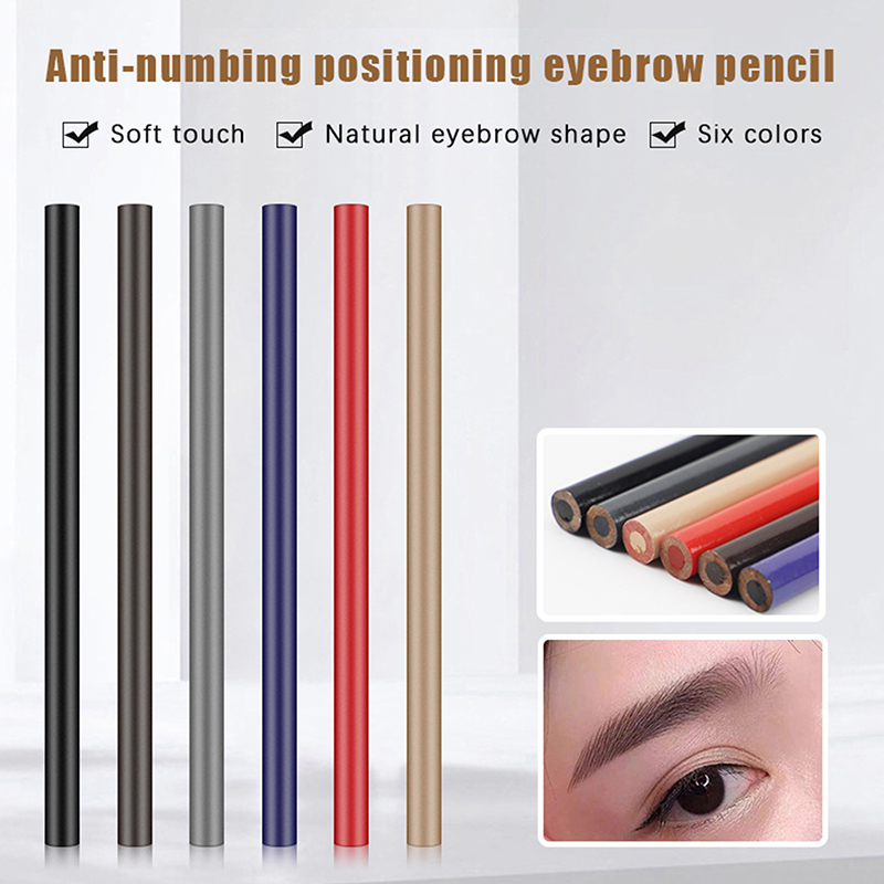 Colored Crayon Core Waterproof Anti-Sweat Tattoo Eyebrow Positioning ...