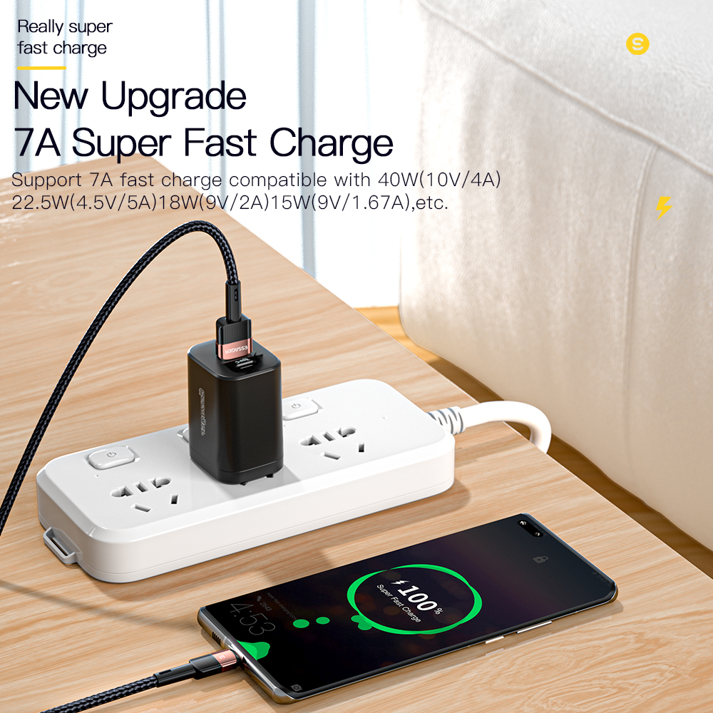 Essager 7A USB Type C Cable 100W For Realme Huawei P30 Pro 66W Fast ...