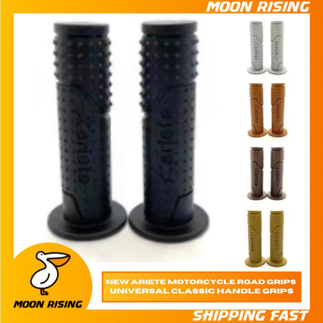 NEW ARIETE MOTORCYCLE ROAD GRIPS UNIVERSAL CLASSIC HANDLE GRIPS [MOON ...