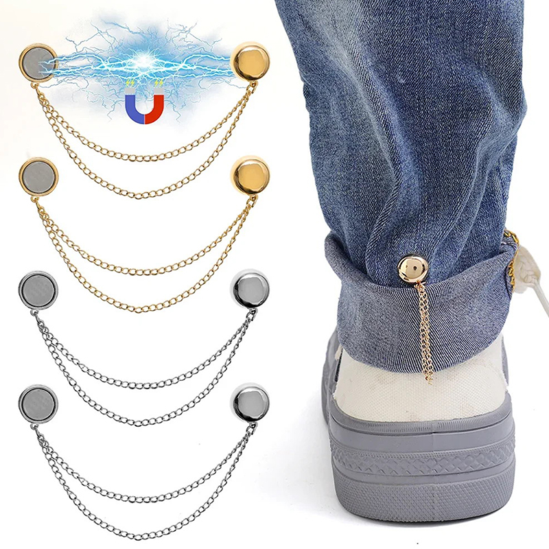 Magnetic Adjustable Trouser Legs Clips For Pants Pin Retractable Fixed ...