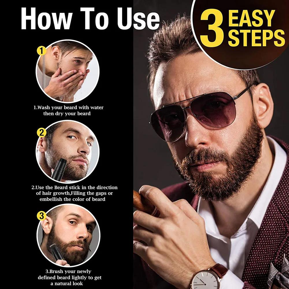 Men Beard Filling Stamp Kit Beard Pencil Filler Waterproof Moustache ...