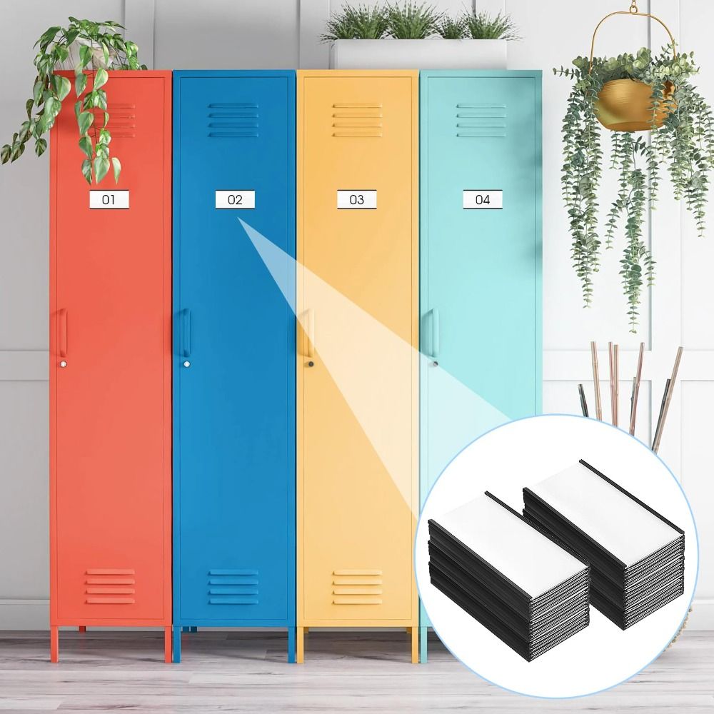 Replacement Strip White Paper Cards Magnetic Label Holder Strong Magnet ...