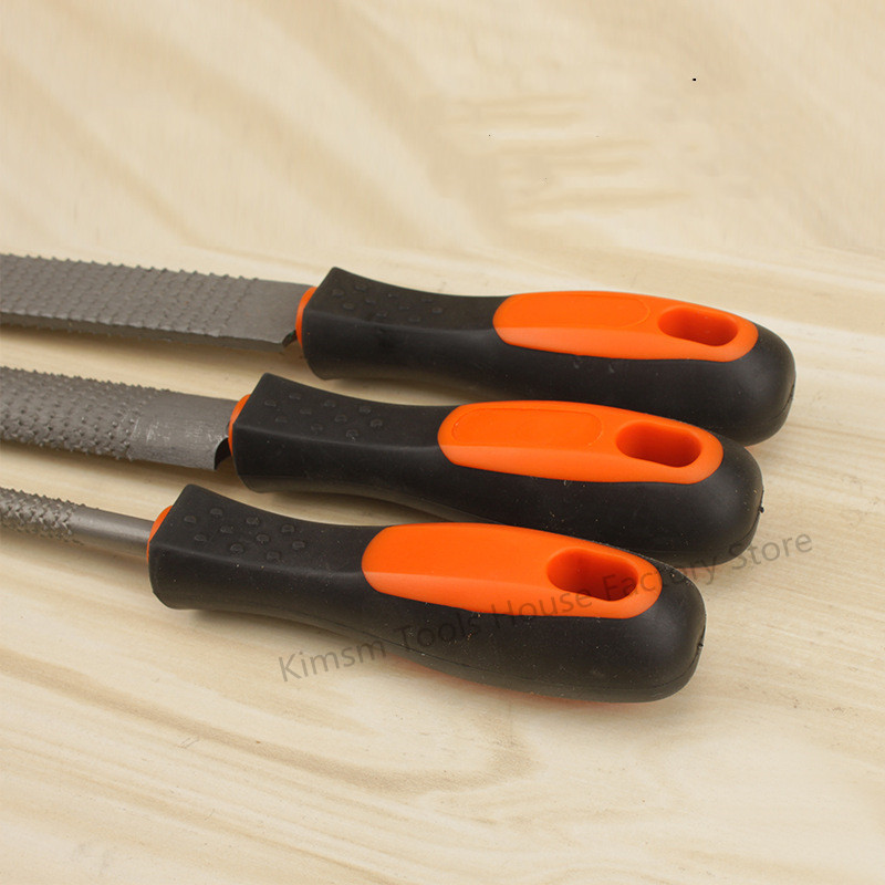Metal File Set 3-Piece 8" Wood Rasp File Set - Round, Half-Round, Flat ...