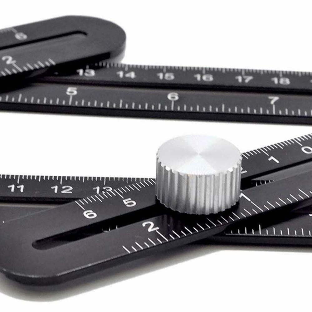 4 Folding Rulers Adjustable Multi Angle Aluminium Alloy Measuring Ruler ...