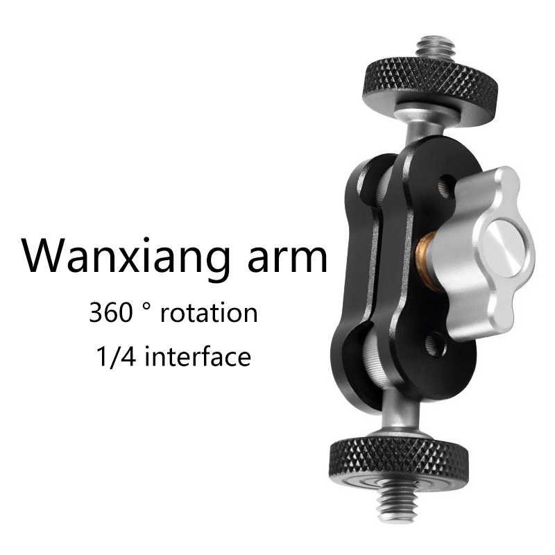 Double Ball Head Magic Arm 1/4 Inch Screw CNC For SLR Camera Tripod ...