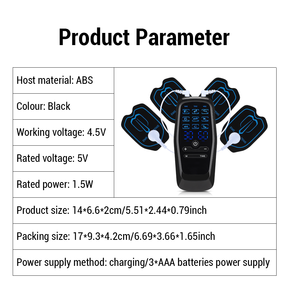 ตัวส่งสิบข้อความEMS 9โหมด30ระดับชีพจรกล้ามเนื้อ Electrostimulator ...