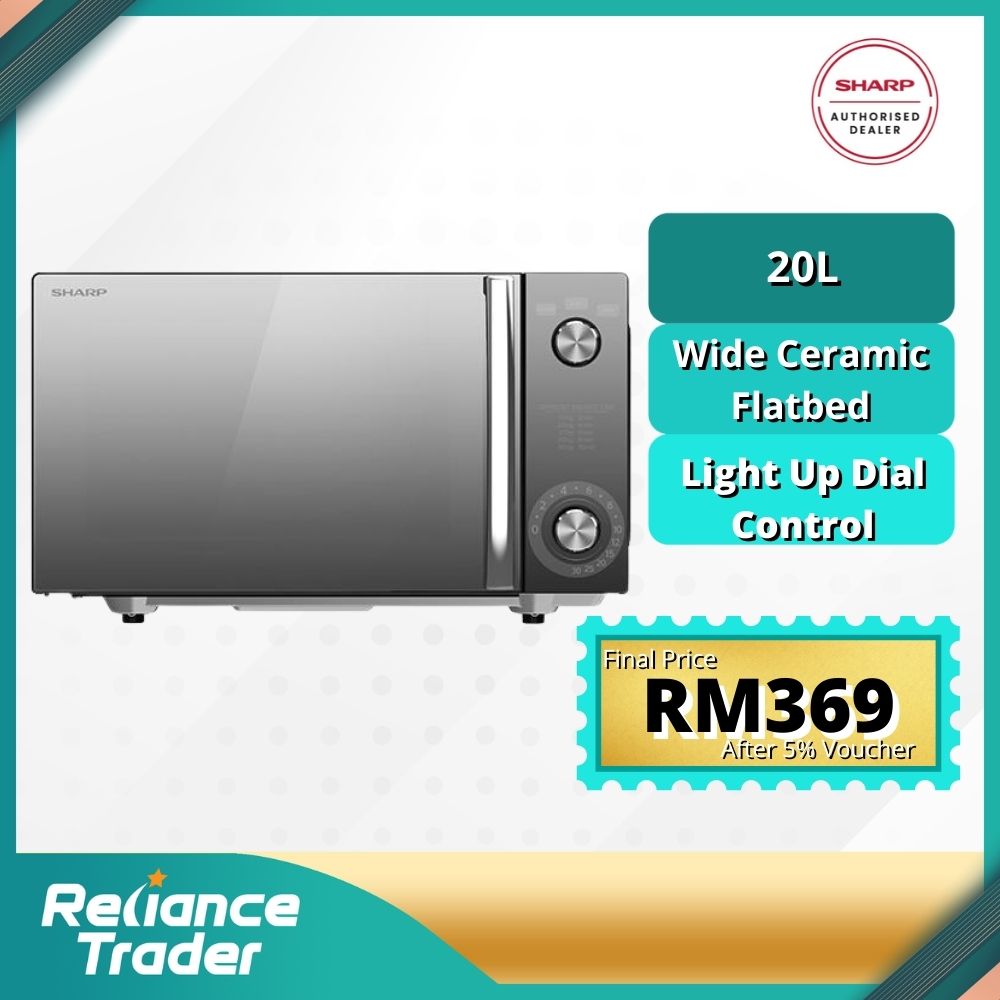 SHARP 20L Mechanical Dial Flatbed Microwave Oven R2121FGK | Lazada