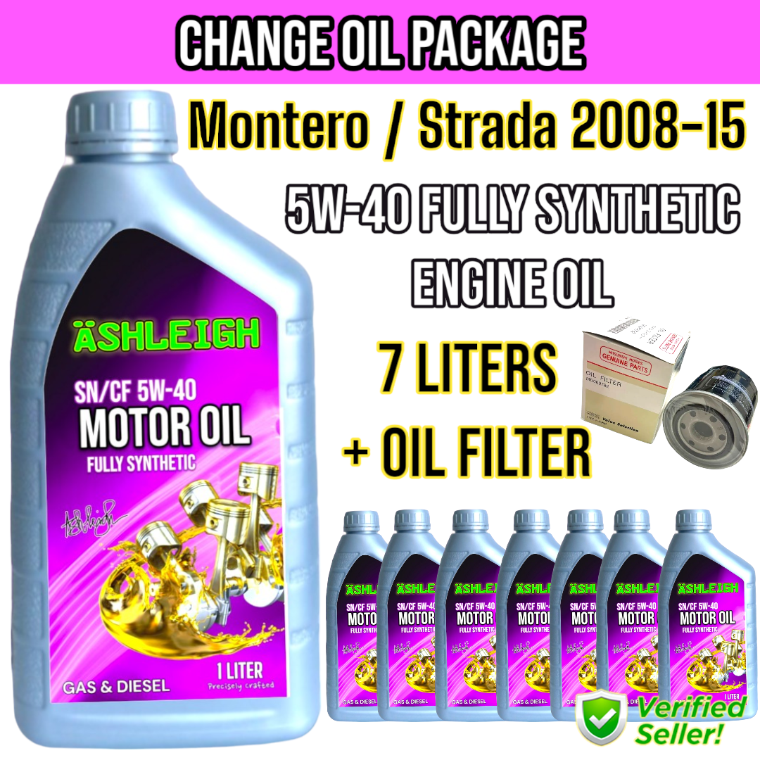 5w-40 Fully Synthetic Engine Oil 7L with Oil Filter Mitsubishi Montero ...