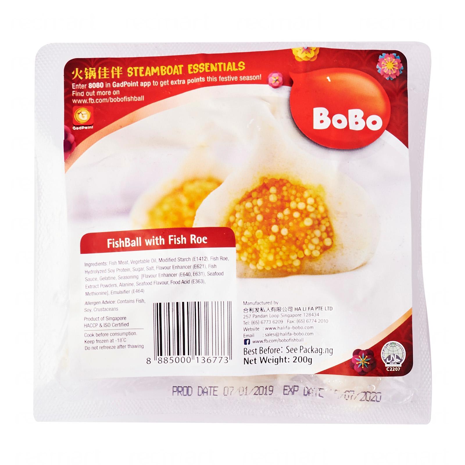 Bobo Fishball with Fish Roe - Frozen | Lazada Singapore