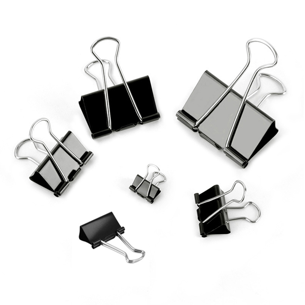 SF 10pcs/lot Binder Clips Metal Fold Back Clips Small Paper Clip Clamp ...