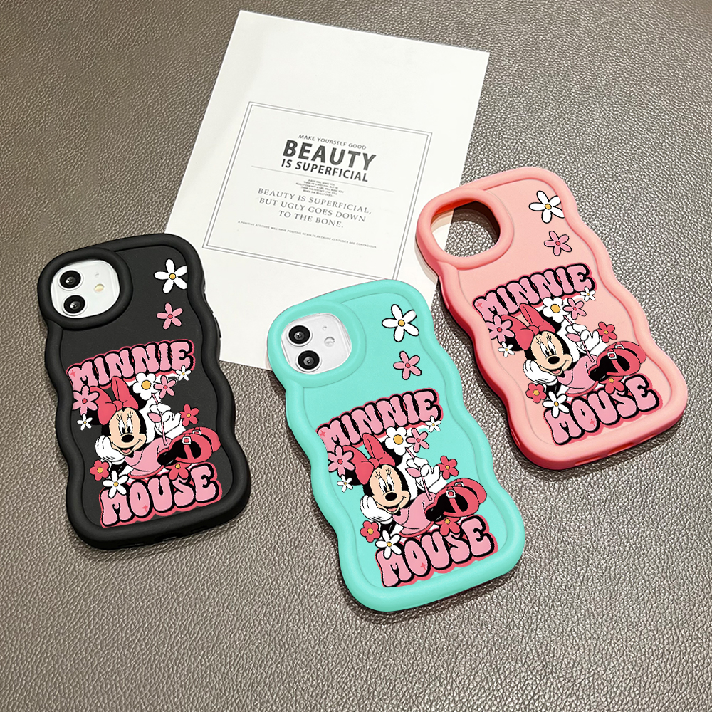 BILI for Redmi A3 A3x Back Cover Cute Minnie Mouse Pattern Design Wavy ...