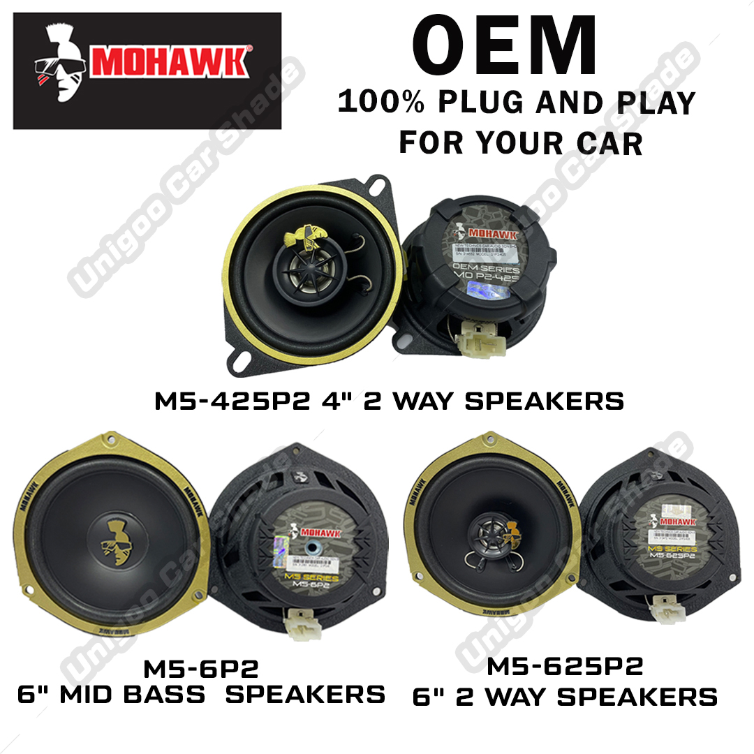 100% Original MOHAWK M5 Series Plug & Play Speaker Car Kereta Speaker 6 / 4 inch 2 Way Mid Bass ...