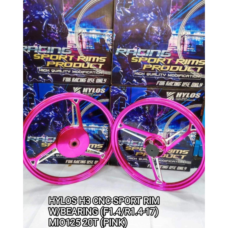 HYLOS MAGS CNC SPORTS RIM w/ bearing size 17 FOR Mio soul i 125 Mxi 125 ...