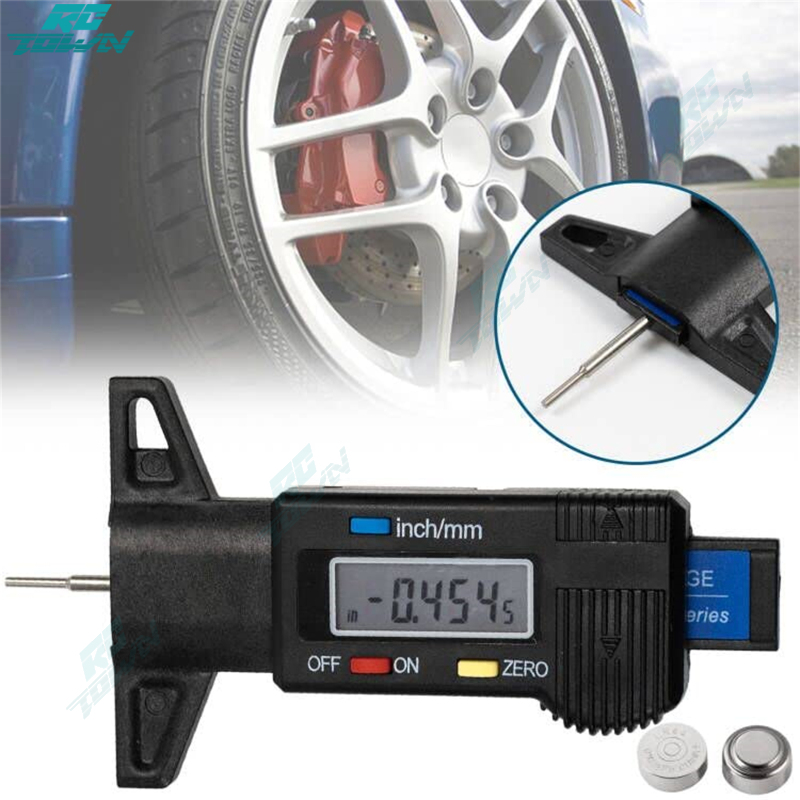 Digital Tyre Tire Surface Depth Gauge Meter Ruler With LCD Display ...