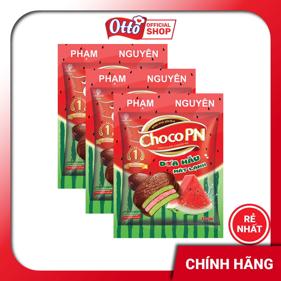 [DATE SIÊU MỚI] CHÍNH HÃNG Combo 3 Túi Bánh Choco PN Dưa Hấu 204g ...