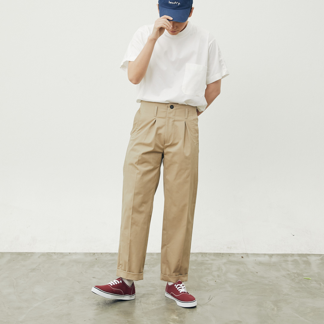 Headboyy - กางเกงทรงกระบอกหลวม HB Gentle Trousers - Beige | Lazada.co.th