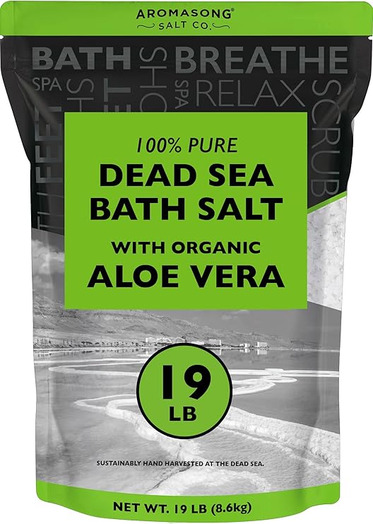 Aromasong Dead Sea Salt with Organic Aloe Vera, Spa Bath Salts, 500g ...