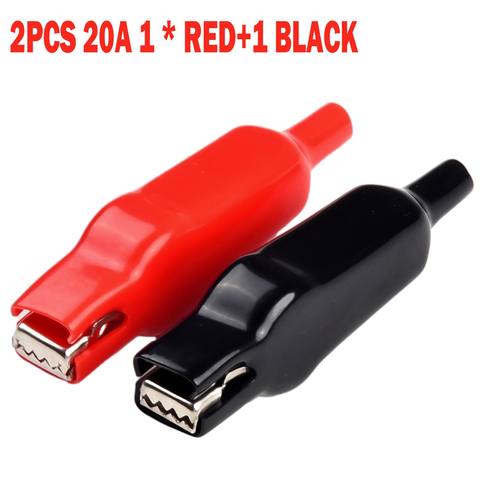 Unirax ทดสอบไฟฟ้า พร้อมปลอกคลิปหนีบผมปากจระเข้ (สีแดงและสีดำ2ชิ้น) 20A ...