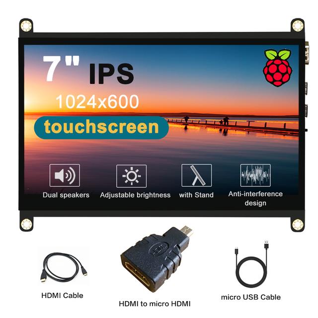 Raspberry Pi Display 10 7 Inch Touch Screen Monitor 1024x600 LCD ...